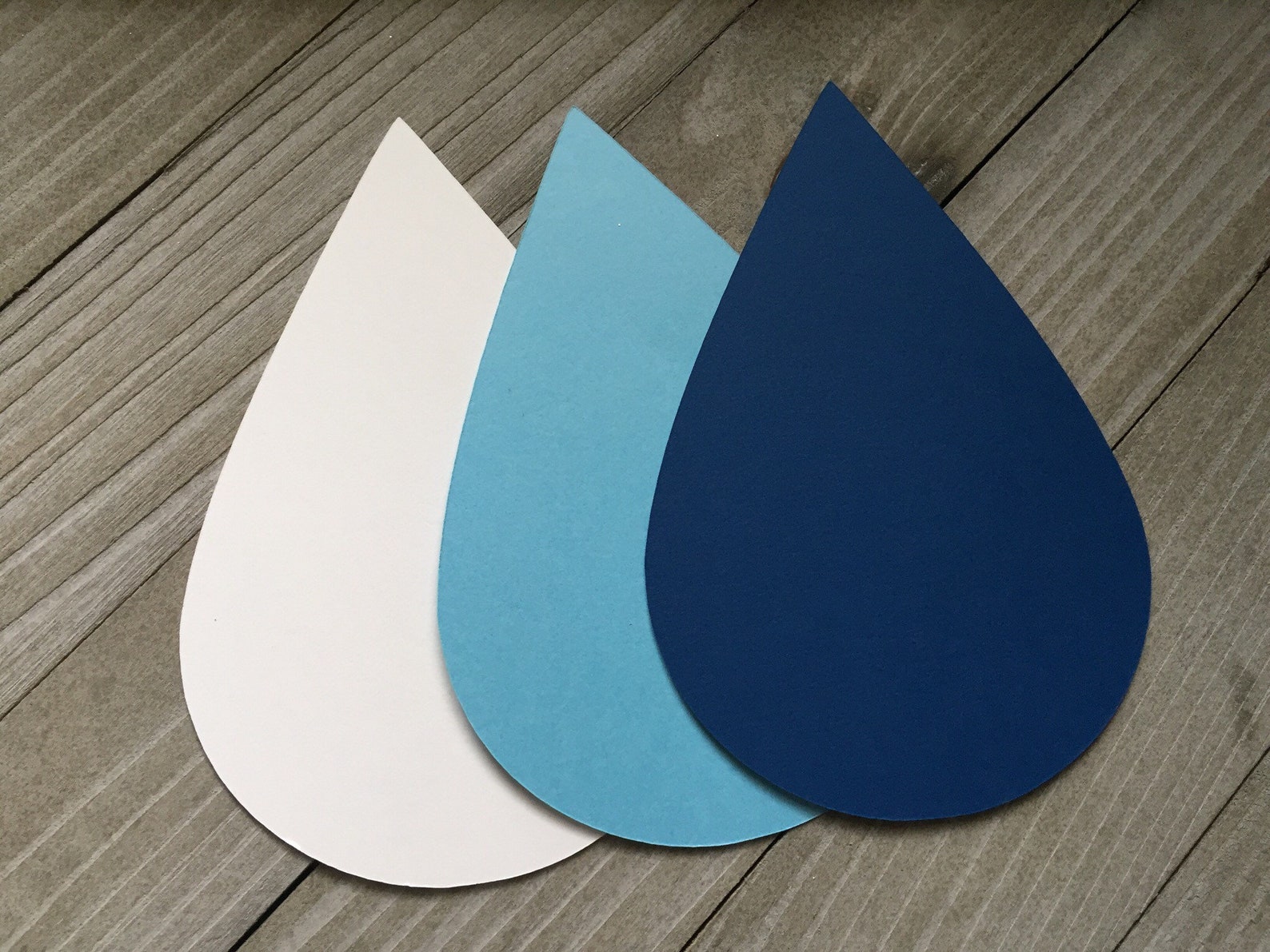 24 Raindrop Die Cuts, Baby Shower Raindrops, Rain Cut Outs, 5 Inches - Etsy
