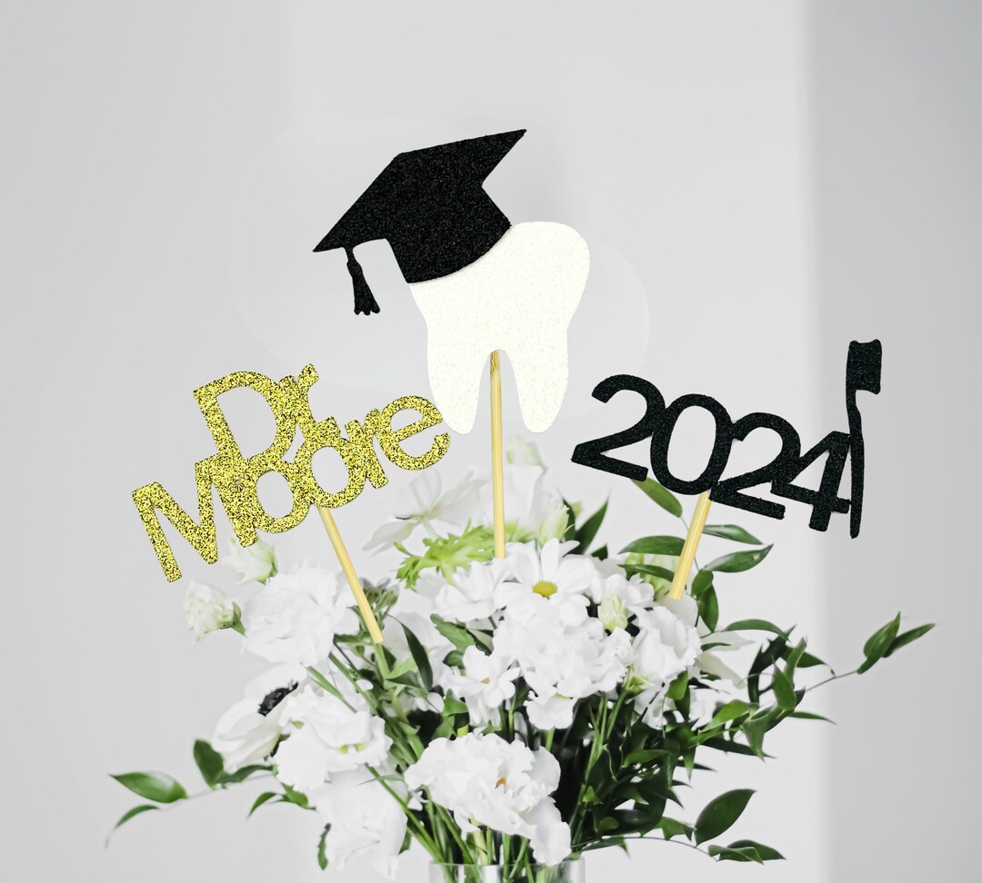 Dental School Graduation Centerpieces/ Graduation Party Decor/ Congrats ...