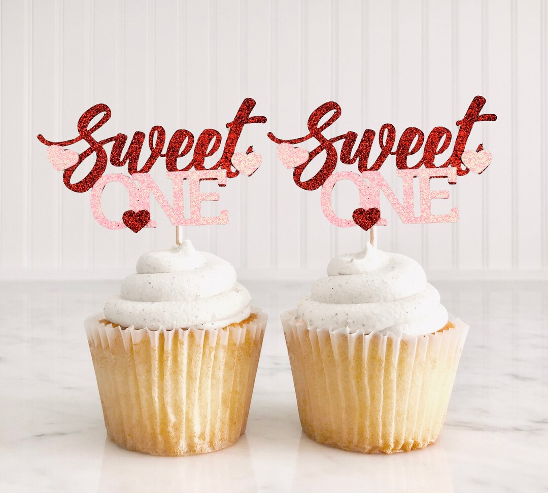 Sweet One Valentine's Day Cake Topper/ Valentine's Day Heart 1st ...