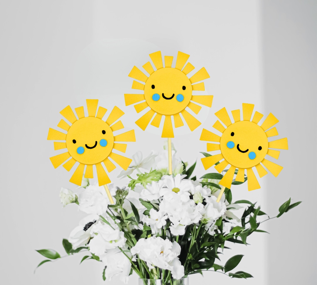 Sunshine Party Decorations/ Sun Centerpieces/ You Are My Sunshine/ One ...