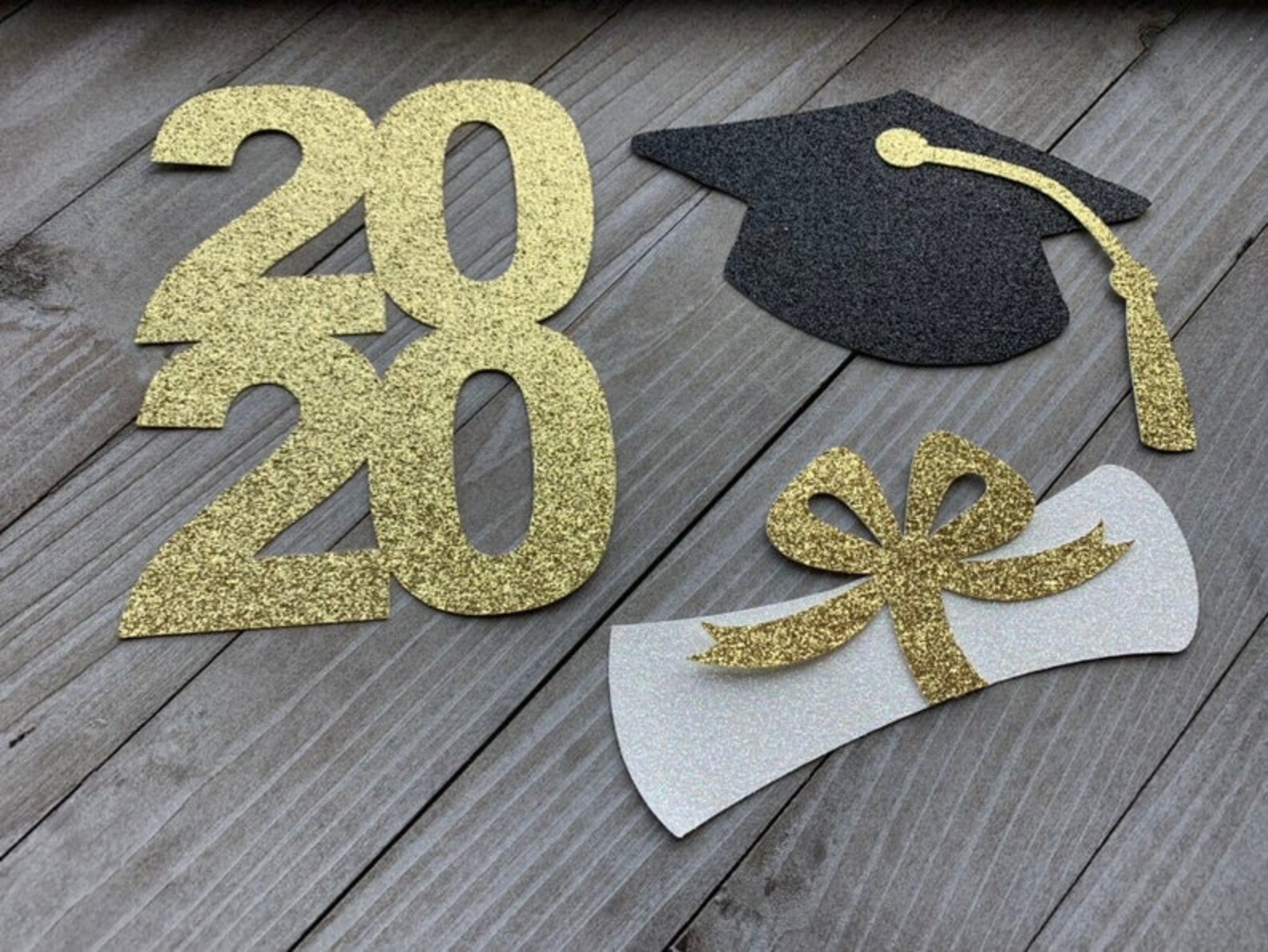 2025 Graduation Cut Outs, 2025, Grad Cap, Diploma Cut Outs, Glitter ...