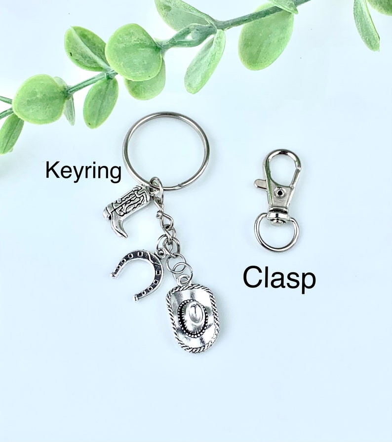 Cowboy Keychain/ Cowboy Hat Keyring/ Cowgirl Accessories/ Cowboy Boot ...