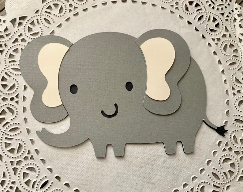 Baby Elephant Cutout Elephant Diecut Elephant Centerpiece - Etsy