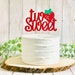 Two Sweet Strawberry Cake Topper/ Strawberry Birthday Decor /sweet to ...