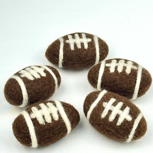 Felt Football/ Wool Felted Sport Shapes/ DIY Garland/ Boy Nursery Decor ...