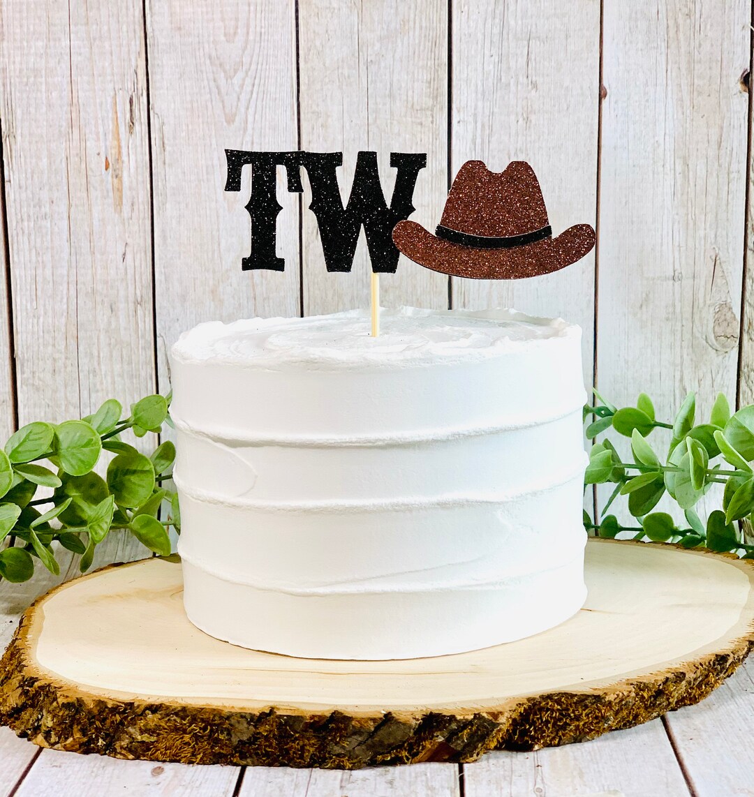 Cowboy Cake Topper/ Cowgirl Party/ Cowboy 2nd Birthday/ Cowboy Two ...
