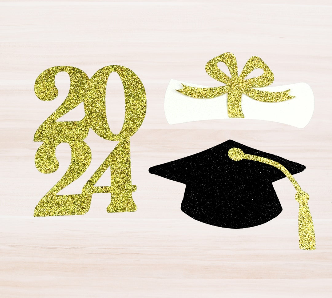 2025 Graduation Cut Outs/ Grad Cap/ Diploma Cut Outs/ Glitter Grad Caps ...