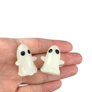 Glow in the Dark Ghost Charms / Cute Resin Ghost Charm/ Halloween ...