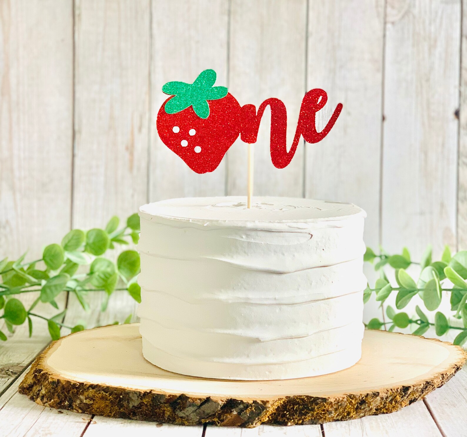 Strawberry One Cake Topper/ Strawberry Birthday Decor /sweet to Be One ...
