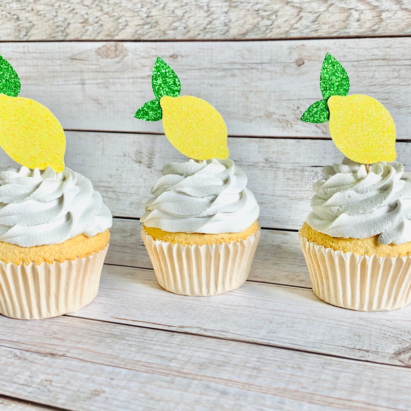 Lemon Cupcake Topper - Etsy