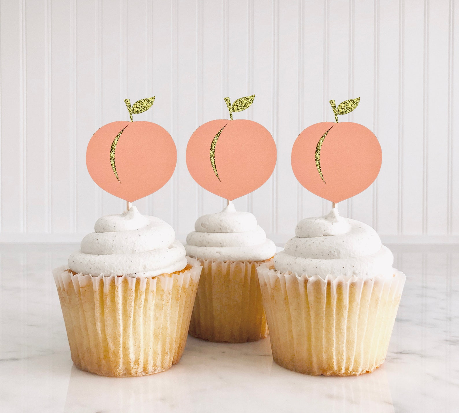 Peach Cupcake Toppers/ One Sweet Peach/ Sweet as A Peach/birthday Peach ...