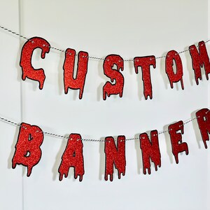 Bloody Halloween Banner/ Spooky Halloween Dripping Blood Banner ...