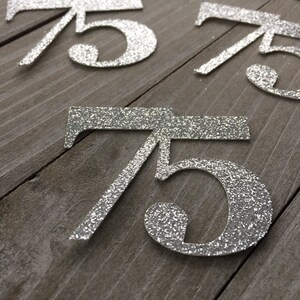 75th Birthday Confetti/ 75 Confetti/ Number Confetti/ 75th Party Decor ...