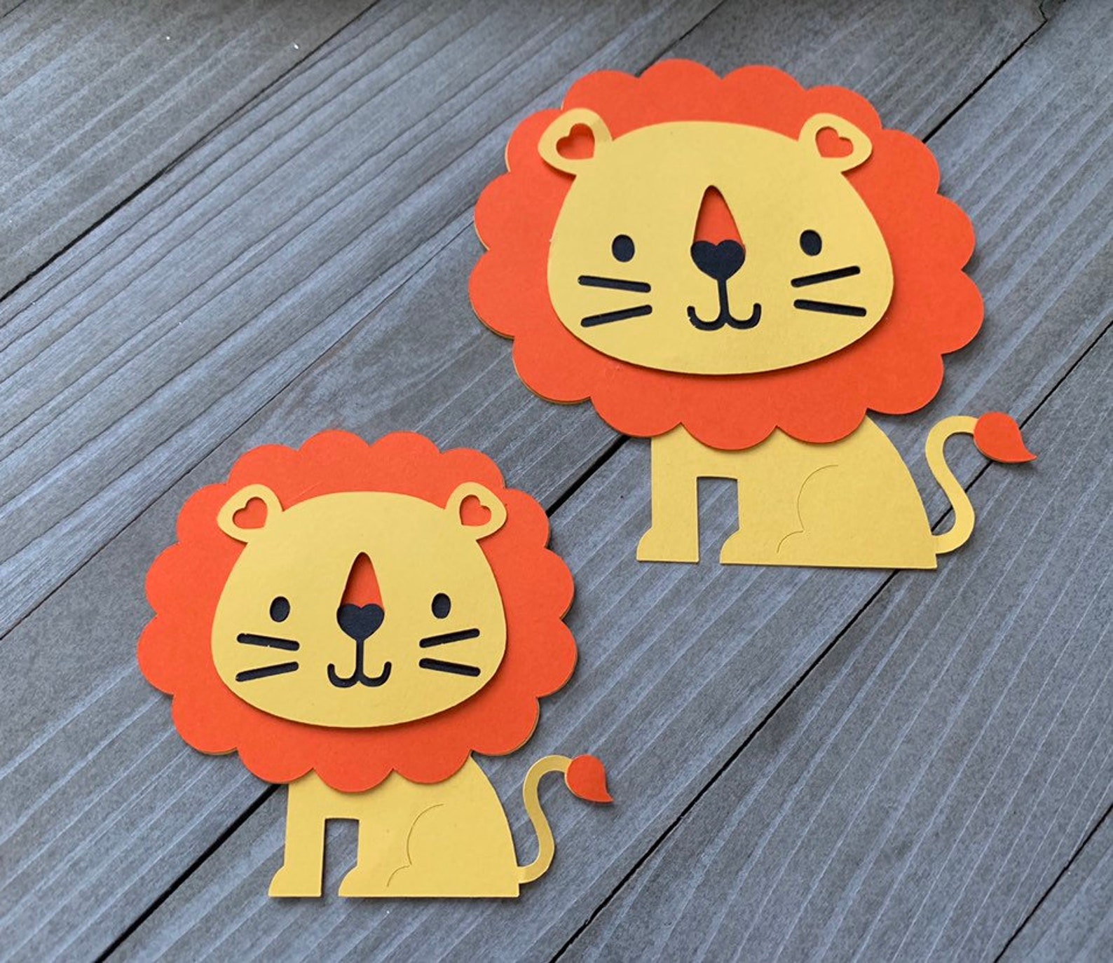 Lion Cutouts, Lion Diecuts, Safari Animal Cutouts, Jungle Animal, Lion ...