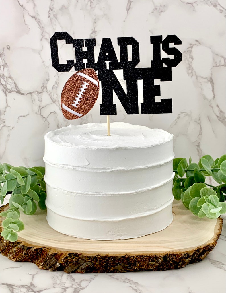 Custom Football One Cake Topper, 1st Down Football Party, Football ...