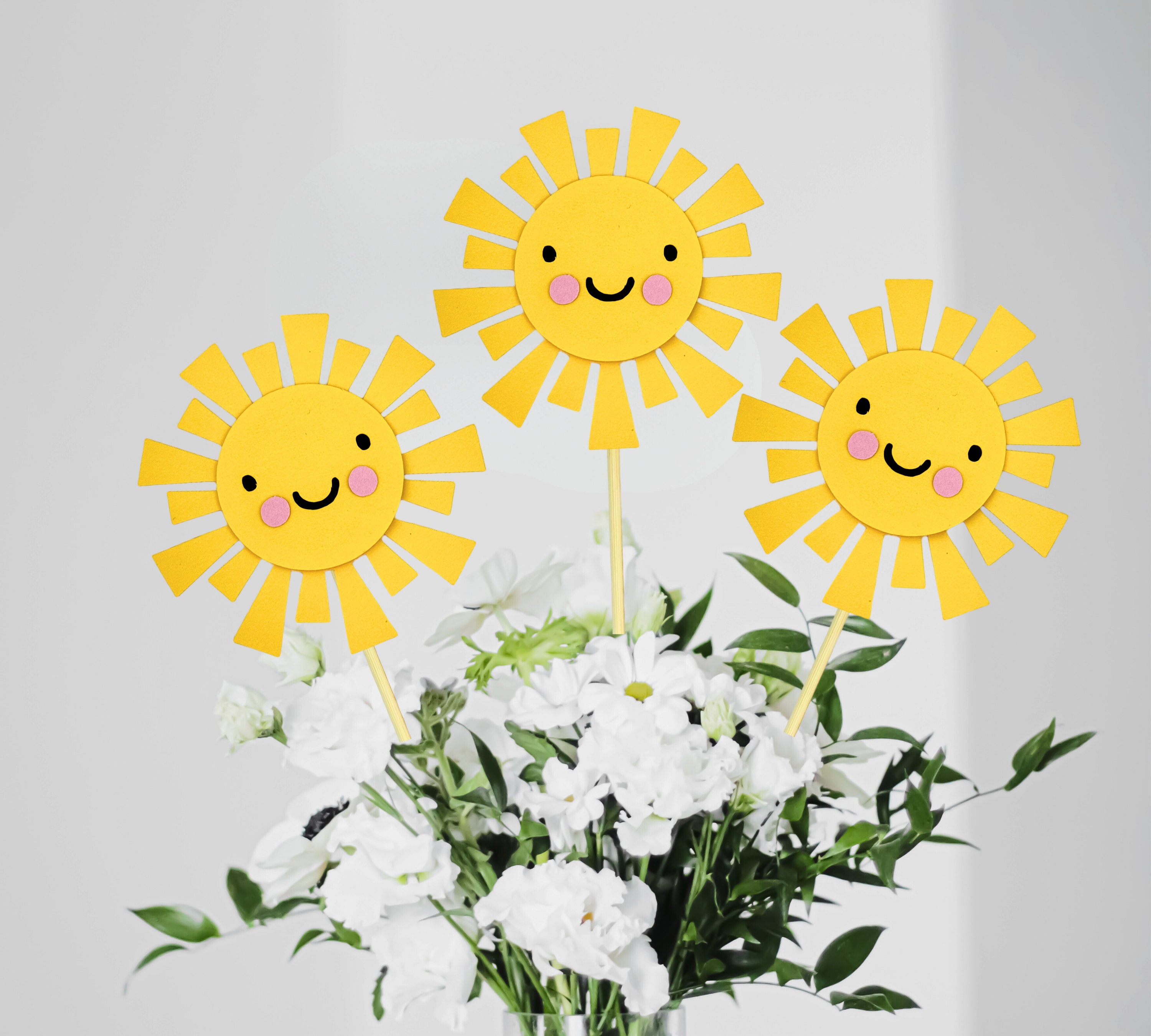 Sunshine Party Decorations/ Sun Centerpieces/ You Are My Sunshine/ One ...