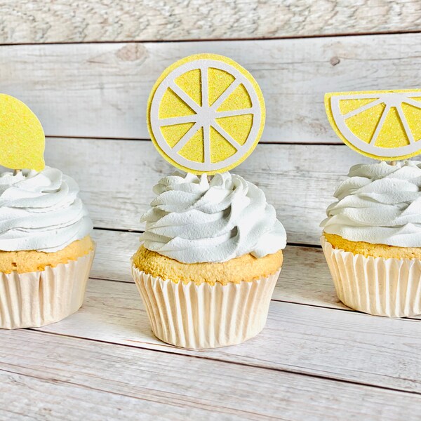 Lemon Cupcake Topper - Etsy
