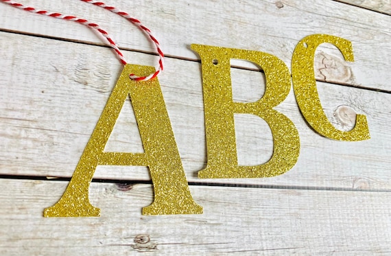 Glitter Letter Ornament/ Letter Gift Tags/ Letter Ornaments/ | Etsy