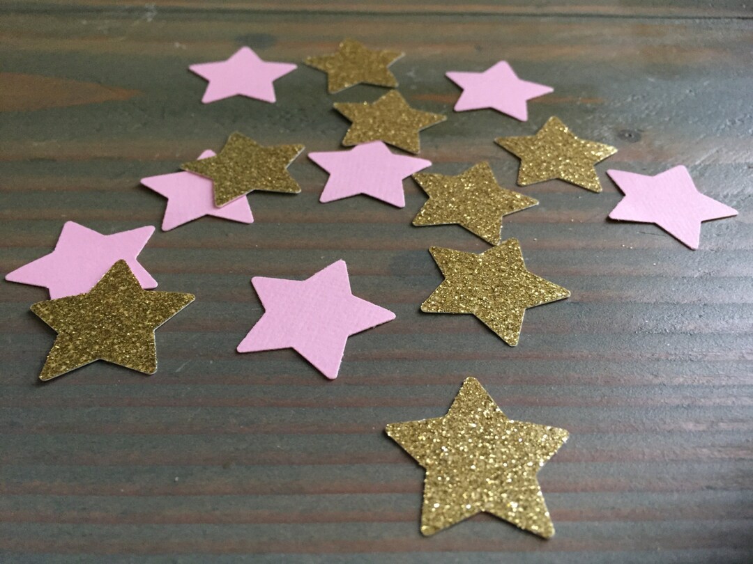 Twinkle Twinkle Little Star Pink and Gold Glitter Stars - Etsy