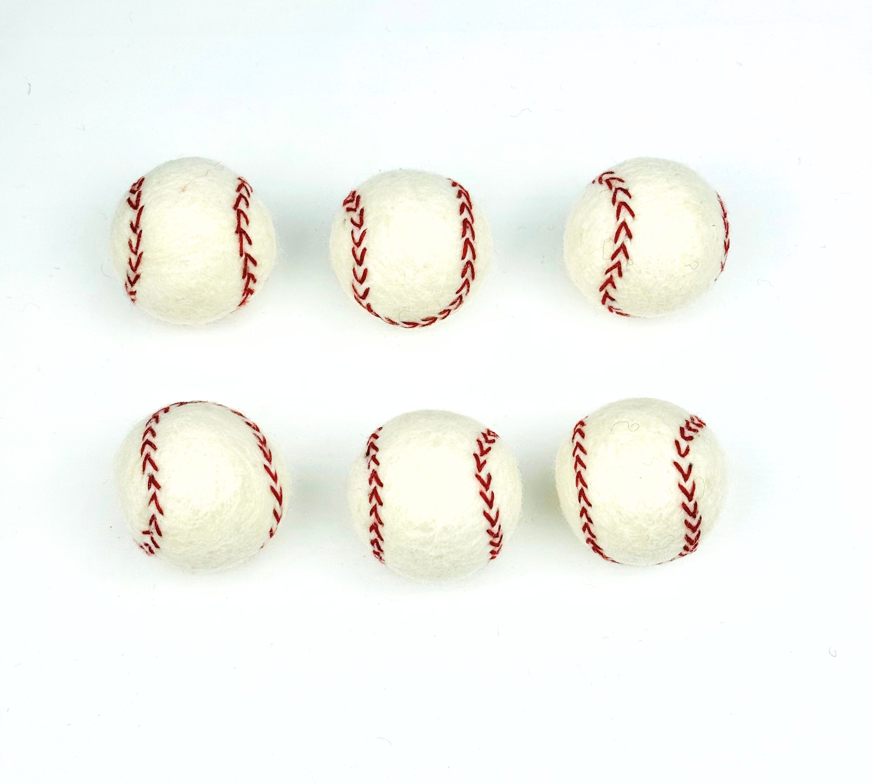 Felt Baseball/ Wool Felted Sport Shapes/ DIY Garland/ Boy Nursery Decor ...