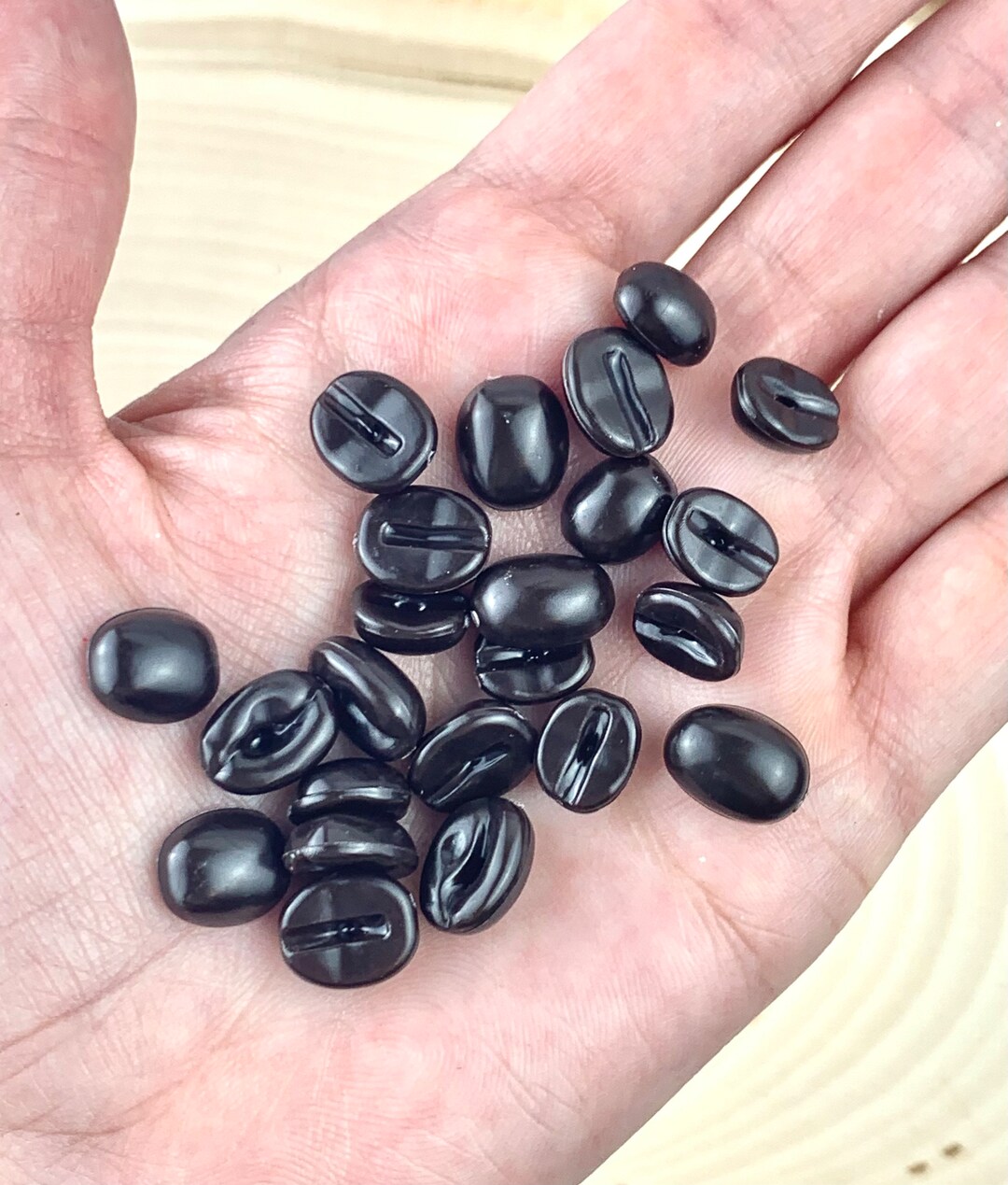20 Faux Coffee Bean Cabochons/ Fake Coffee Beans/ Coffee Bean ...