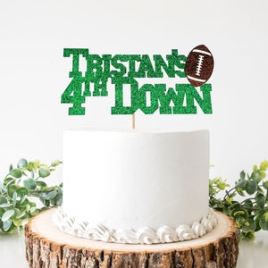 Custom Football 1st Down Cake Topper, 1st Down Football Party, Football ...