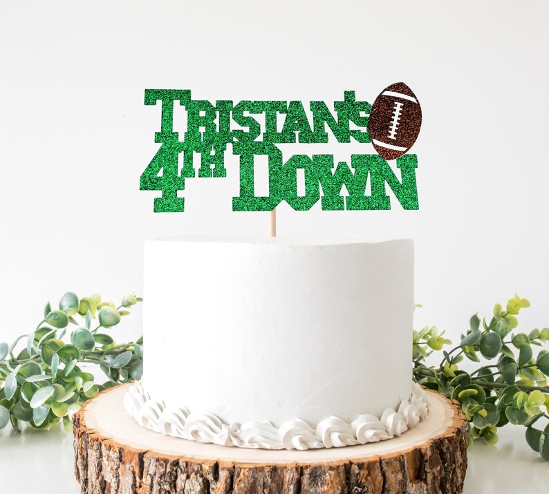 Custom Football 1st Down Cake Topper, 1st Down Football Party, Football ...