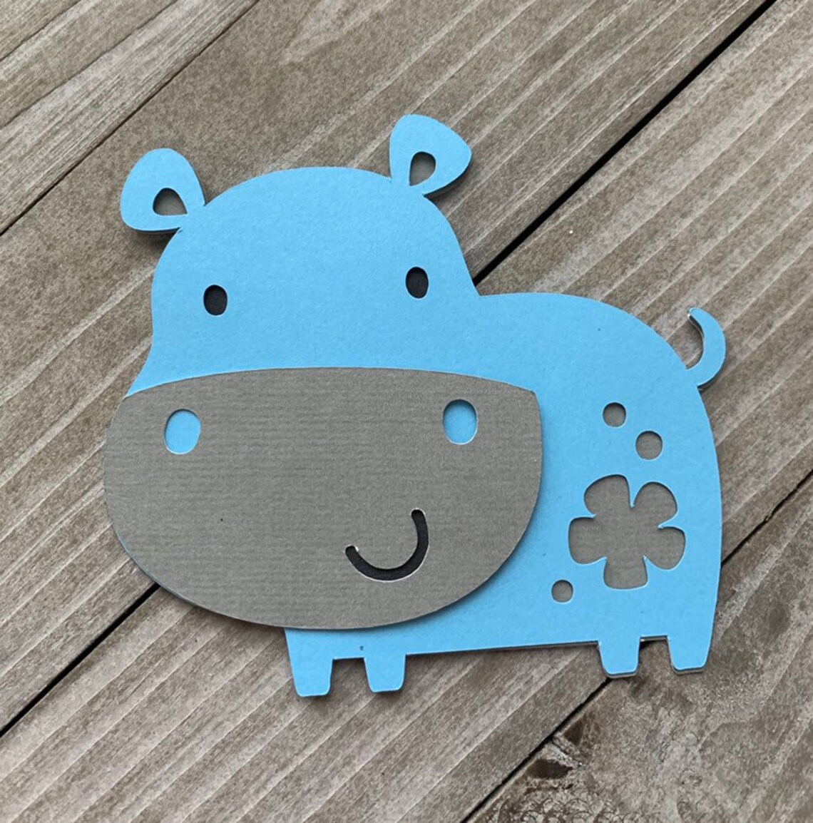 Hippo Cutouts Hippo Diecuts Safari Animal Cutouts Jungle | Etsy