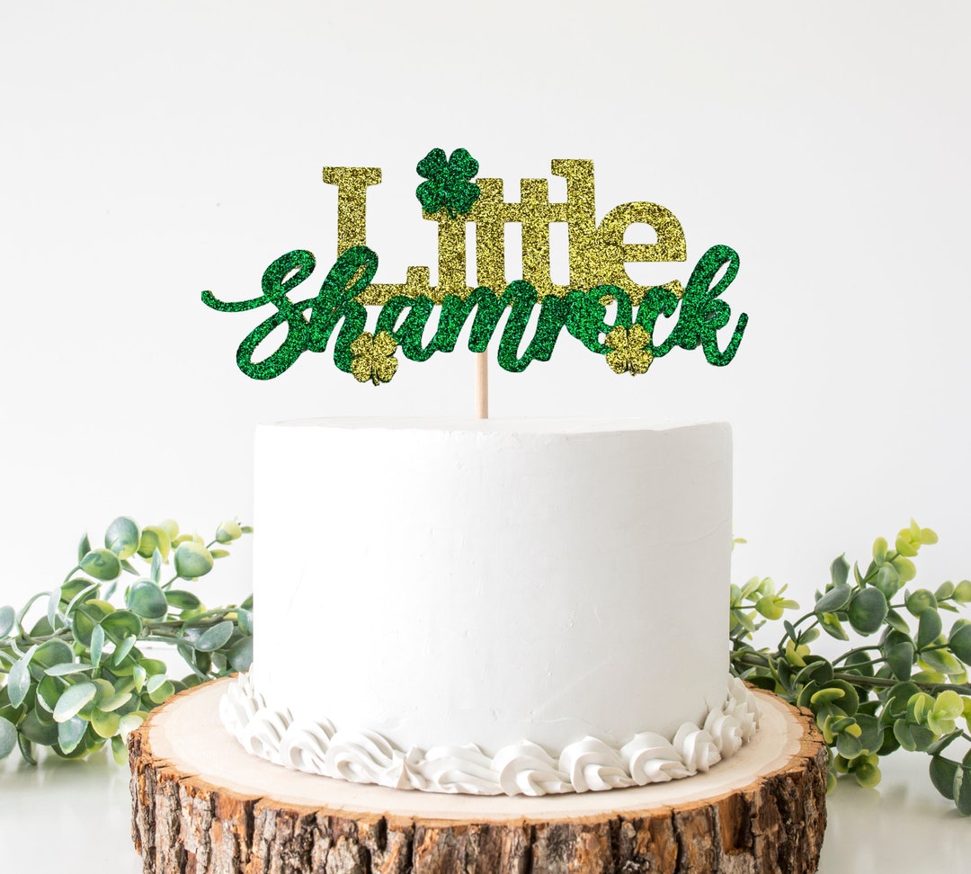 Little Shamrock Cake Topper/ St. Patrick's Day Birthday Party Decor ...