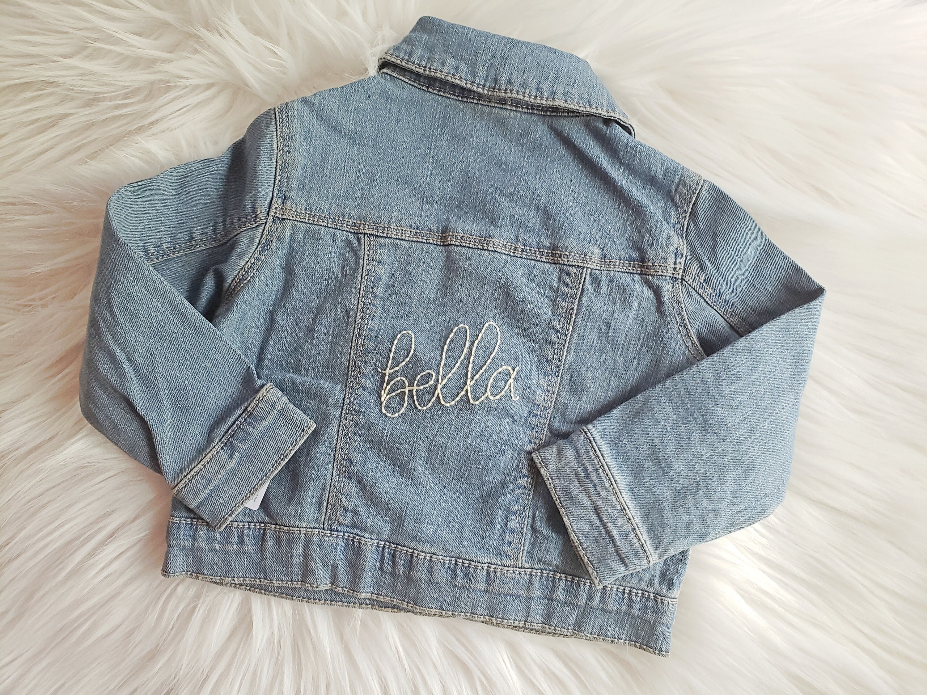 Denim Toddler & Baby Jacket With Custom Embroidered Name - Etsy