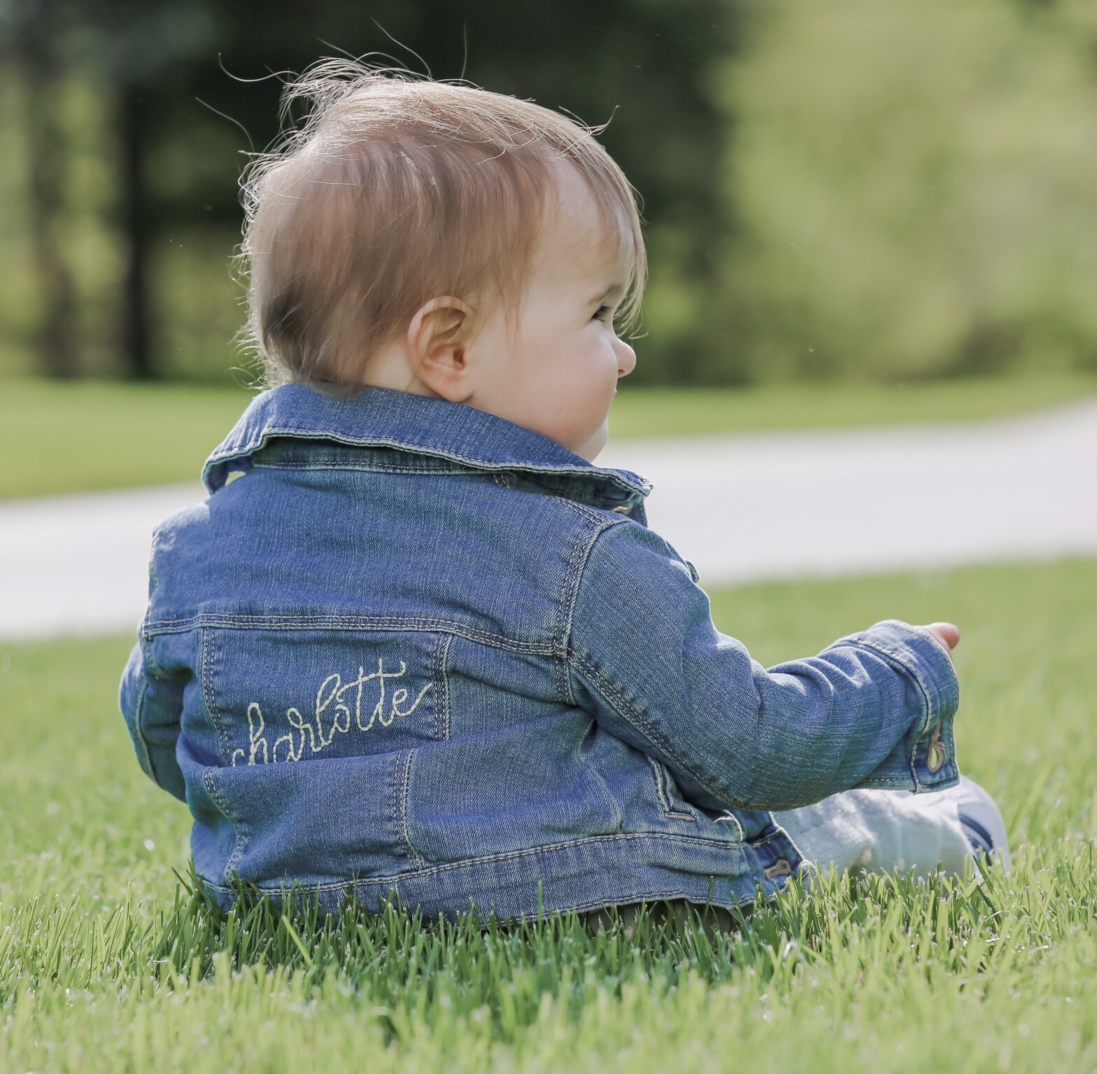 Denim Toddler & Baby Jacket With Custom Embroidered Name - Etsy