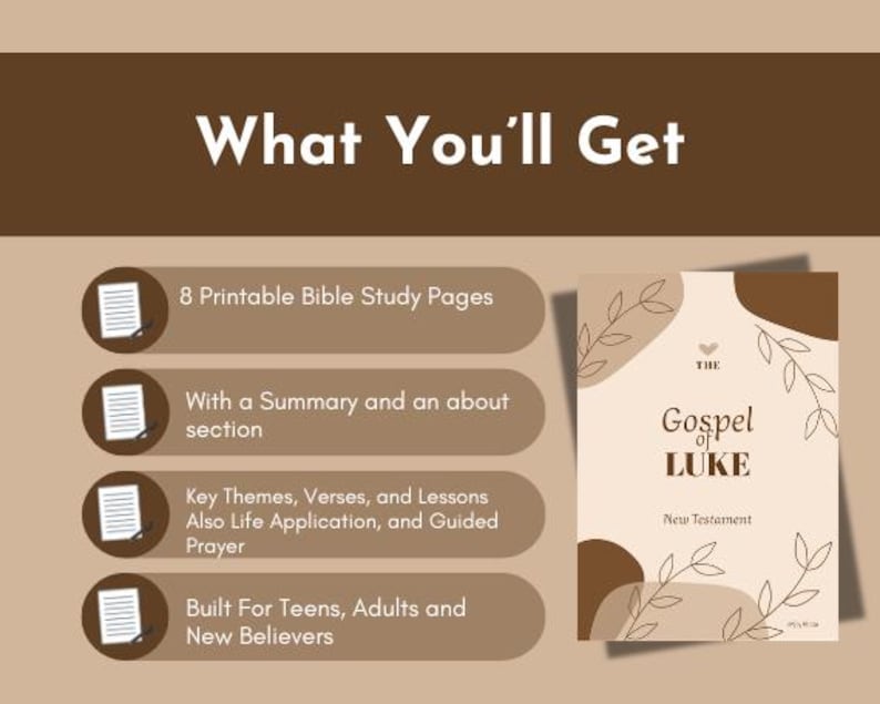 Gospel of Luke Bible Study Guide: Christian Devotional & Scripture ...