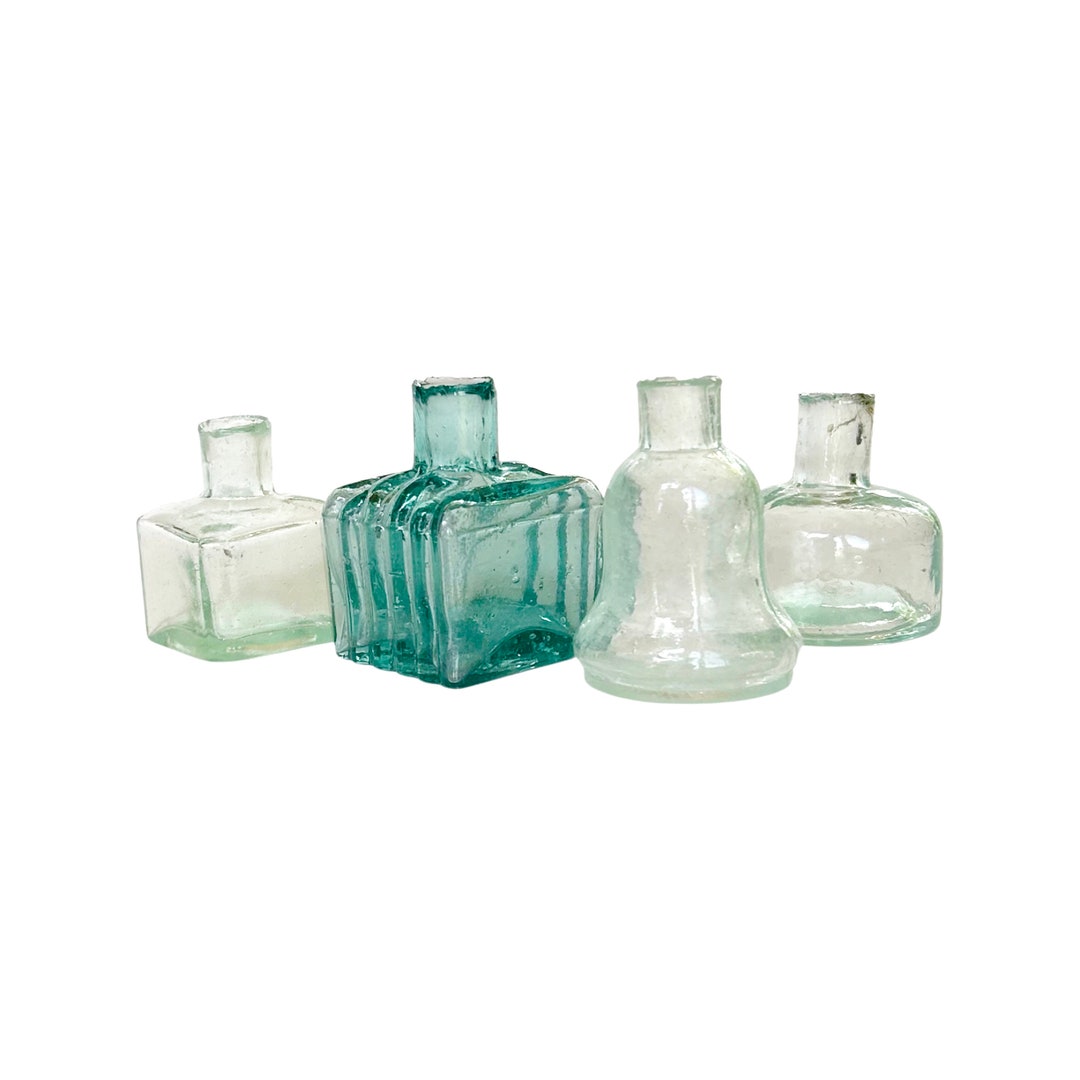 Vintage Glass Ink Pots Selection of Different Shapes Listing - Etsy