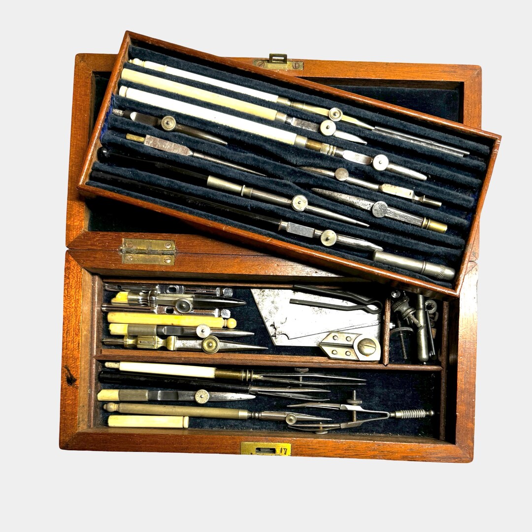 Vintage Drawing Instruments, Mostly Ruling Pens, Cases for Pencil Leads ...