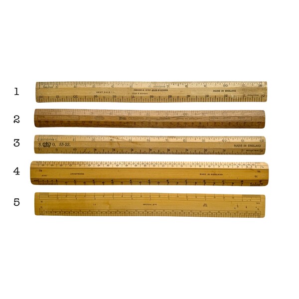Vintage Wooden Ruler - Etsy