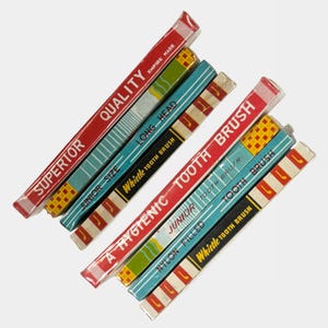 Vintage 1950s Toothbrushes in Original Packaging, Good Condition, for ...