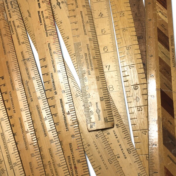 Vintage Wooden Ruler - Etsy