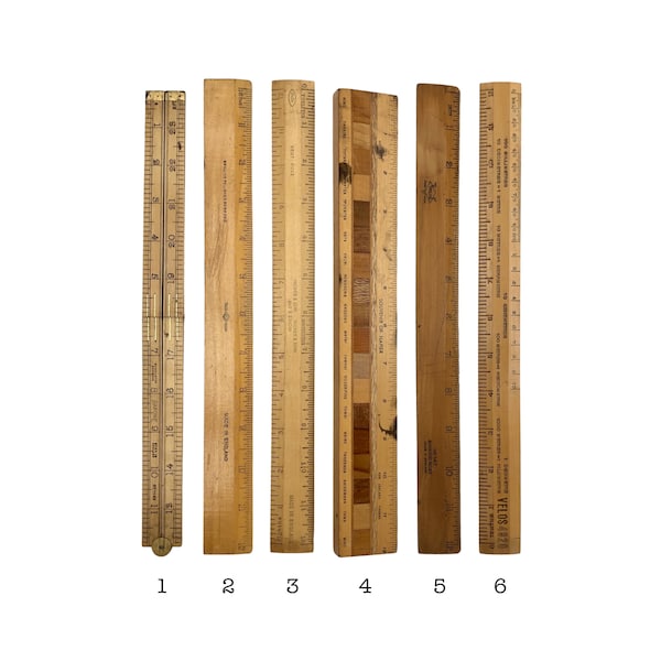 Vintage Wooden Ruler - Etsy