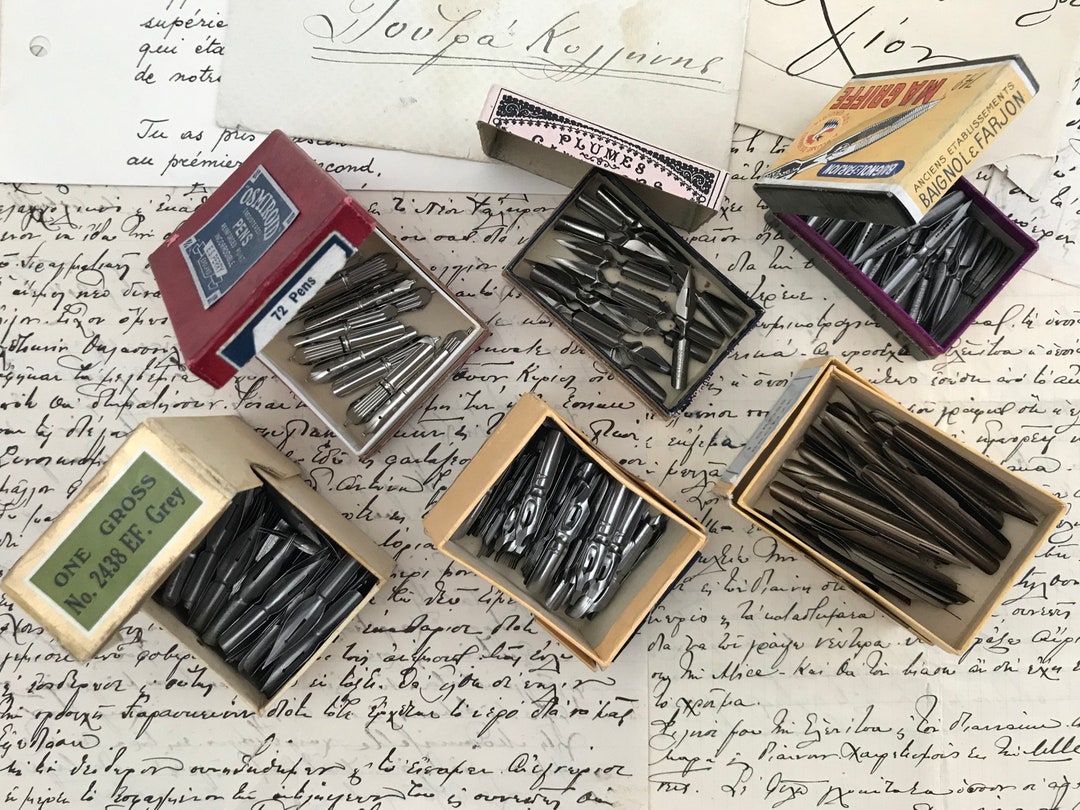 As New Vintage Nibs for Calligraphy or Sketching, a Choice of 6 Nibs ...