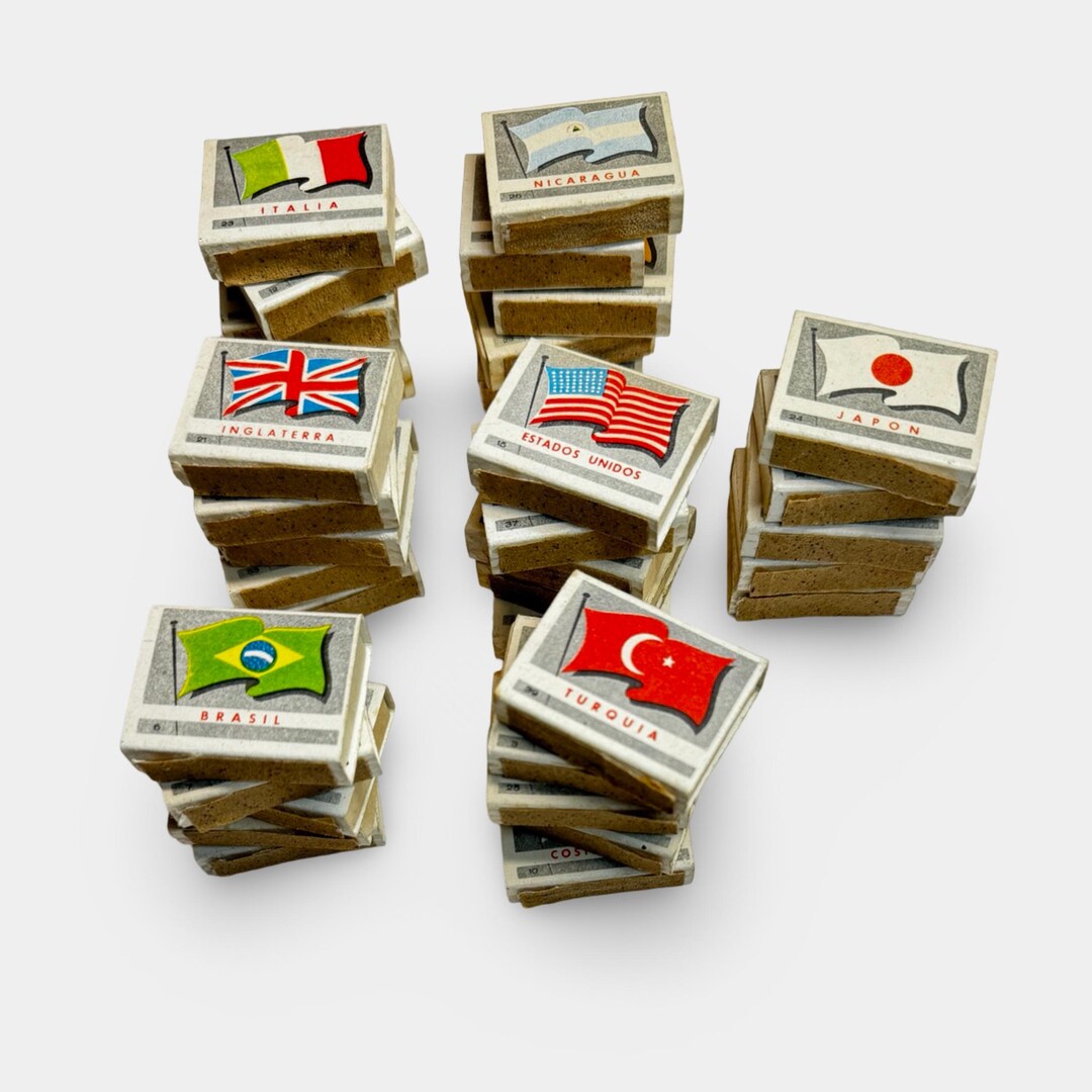 Large Collection of Vintage Matchbox With Country Flags and Popular ...