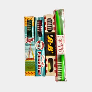 Vintage 1950s Toothbrushes in Original Packaging, Good Condition, for ...