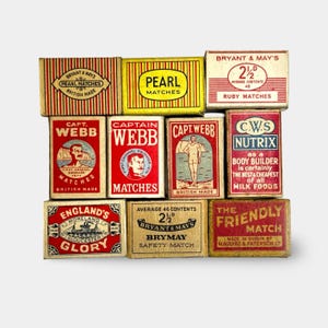 Vintage Matchbox Sets, With Colourful Graphics no Matches, 1960s and ...