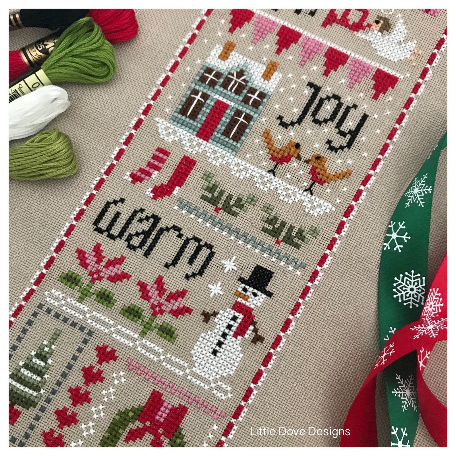 Christmas Wishes Cross Stitch Sampler PDF Chart INSTANT DOWNLOAD - Etsy