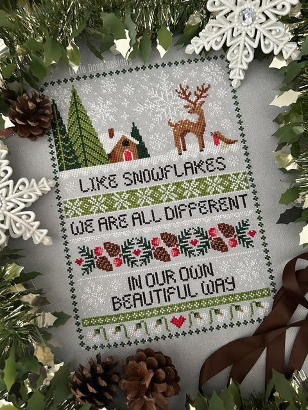 Snowflakes Cross Stitch PDF Chart INSTANT DOWNLOAD - Etsy
