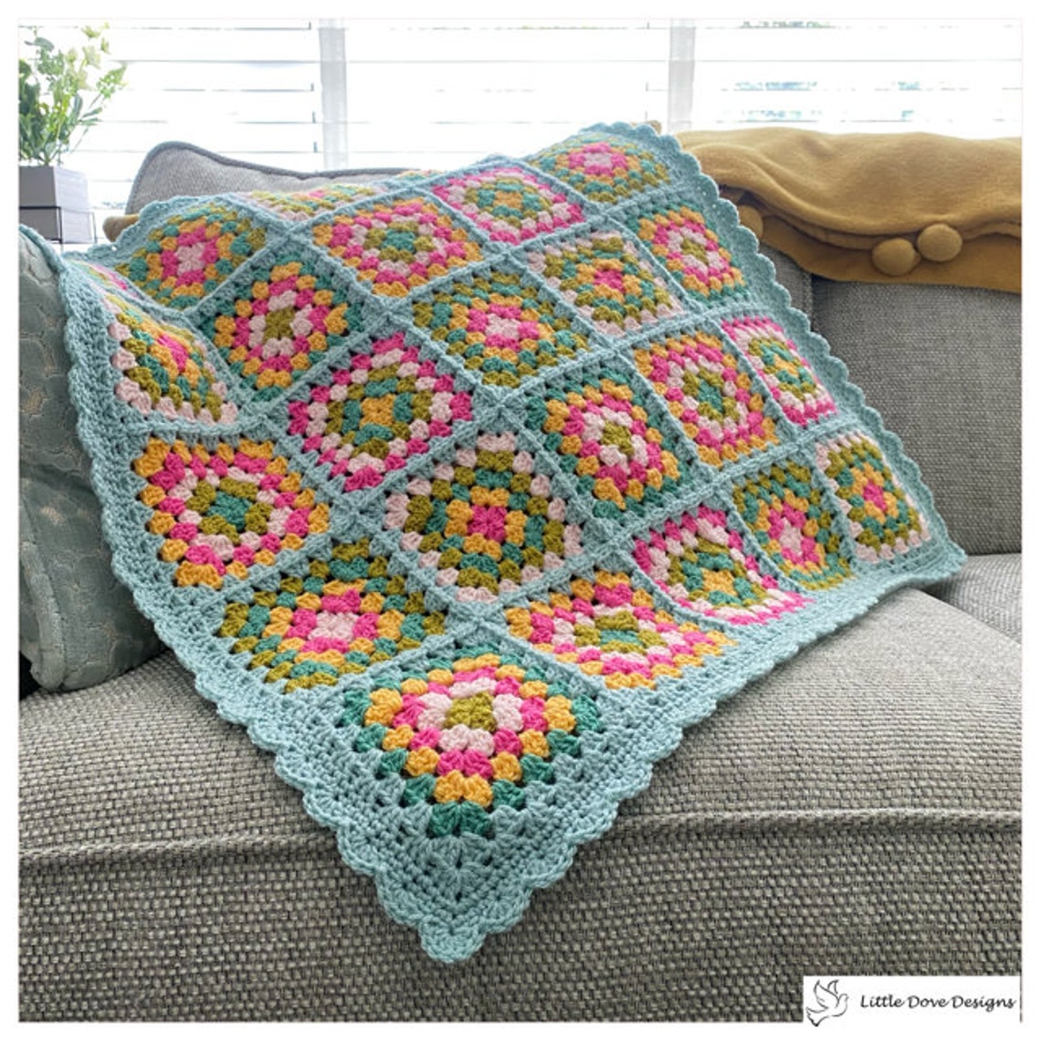 Avril Granny Square Baby Blanket Crochet PDF Pattern/tutorial - Etsy UK