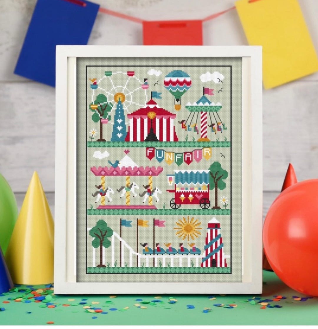 All the Fun of the Fair Cross Stitch PDF Chart INSTANT DOWNLOAD - Etsy