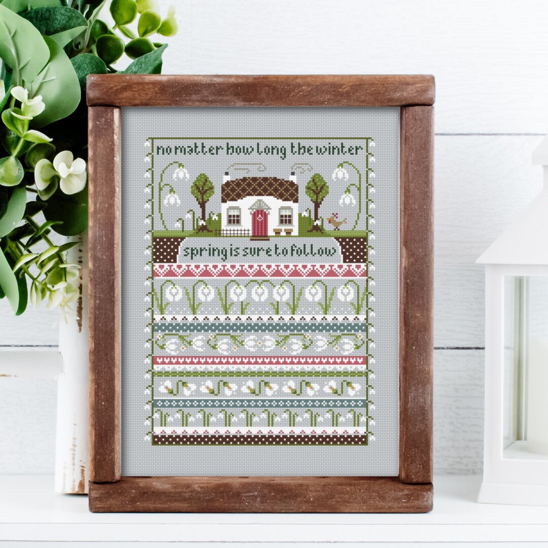 Snowdrop Cottage Cross Stitch PDF Chart INSTANT DOWNLOAD - Etsy