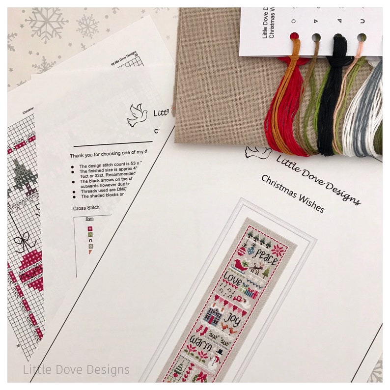 Christmas Wishes Cross Stitch Sampler FULL Kit - Etsy