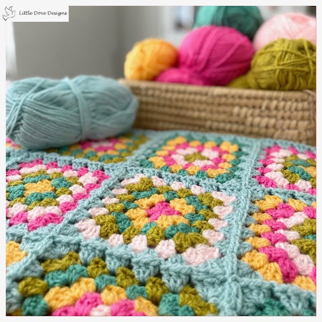 Avril Granny Square Baby Blanket Crochet PDF Pattern/tutorial - Etsy UK