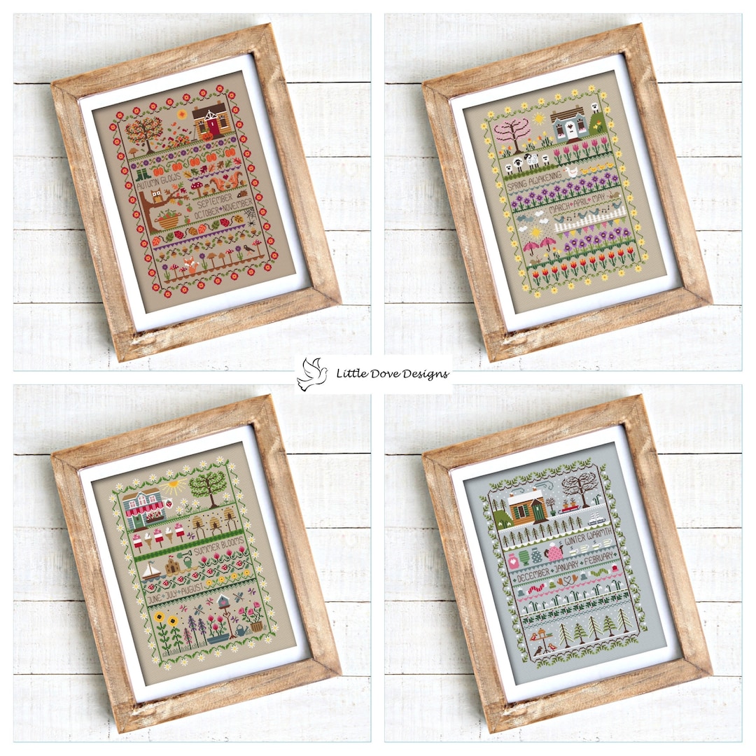 The Seasons Collection Cross Stitch Instant Download PDF Chart Bundle ...